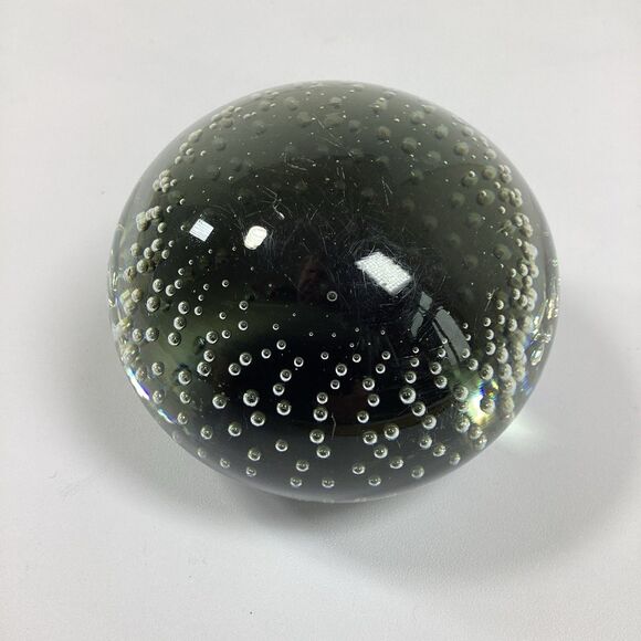 Unmarked | Accents | Vintage Hand Blown Glass Art Paperweight Suspended ...